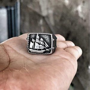 Accessories | Stainless Steel Viking Pirate Ship Ring | Poshmark